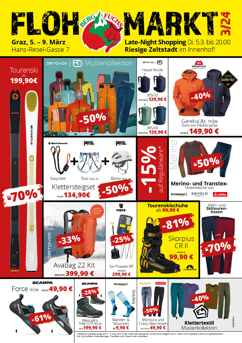Bergfuchs Graz Flohmarkt und Bergfuchs Wien Outlet! | BERGFUCHS Shop ...