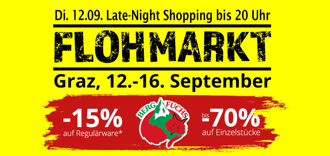 Bergfuchs Graz Flohmarkt und Bergfuchs Wien Outlet! | BERGFUCHS Shop ...