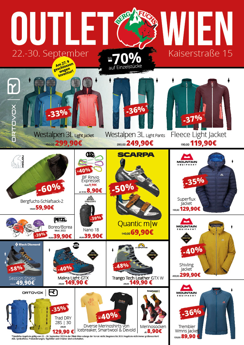 Bergfuchs Graz Flohmarkt und Bergfuchs Wien Outlet! | BERGFUCHS Shop ...